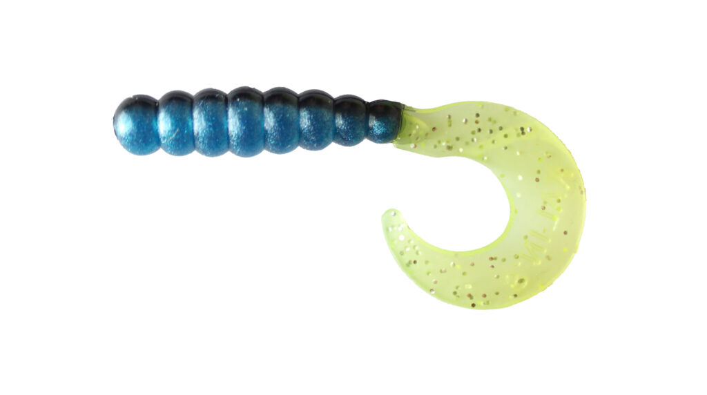 2" Black-n-Blue Chart Tail Grubs - Rocky Mountain Tackle